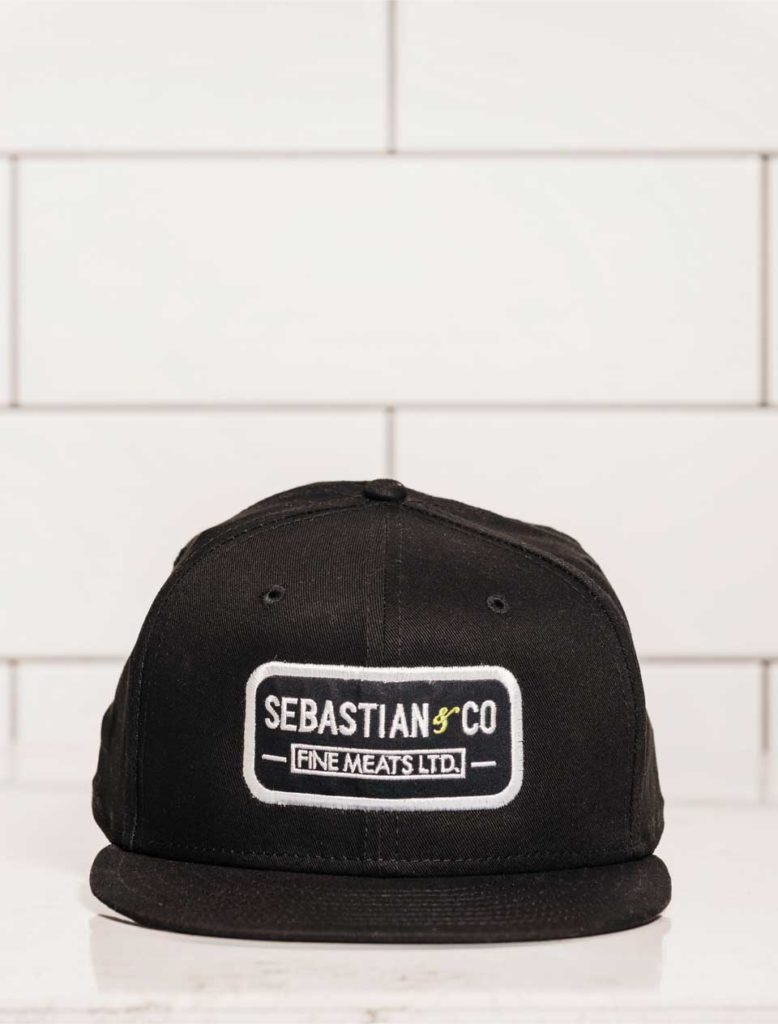 BLACK FLAT RIM CAP – Sebastian & Co Fine Meats